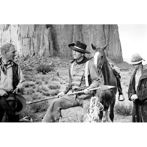 John Wayne Bandw The Searchers Monument Valley 24x36 Poster Walmart