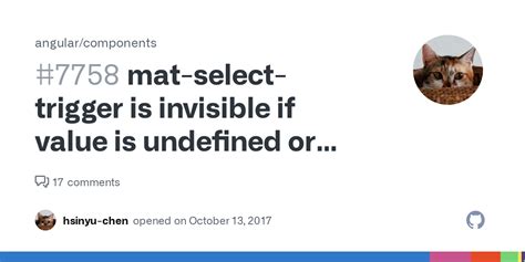 Mat Select Trigger Is Invisible If Value Is Undefined Or Null Issue Angular Components