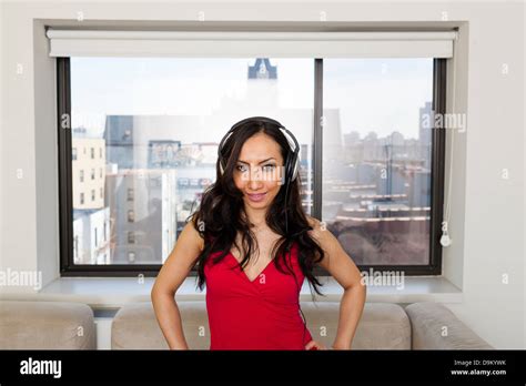 Woman Wearing Headphones Hi Res Stock Photography And Images Alamy