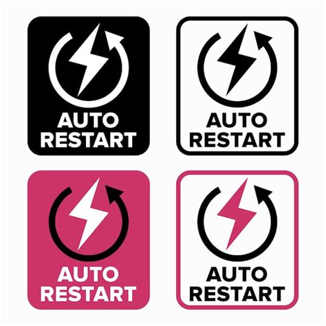 Premium Vector Auto Restart Vector Information Sign