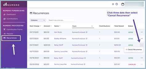 How Do I Cancel Recurring Contributions Numero Knowledge Base