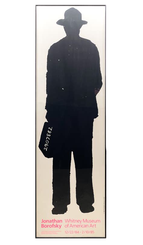 lot jonathan borofsky man with a briefcase poster print