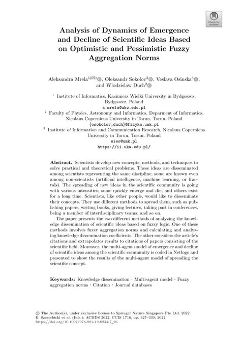 Pdf Analysis Of Dynamics Of Emergence And Decline Of Scientific Ideas