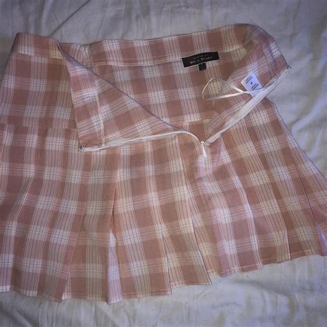 Dolls Kill Mini Skirt Size M Pink And White With Depop