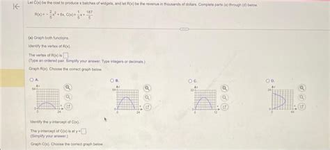 solved r x −52x2 6x c x 51x 5187 a graph both functions