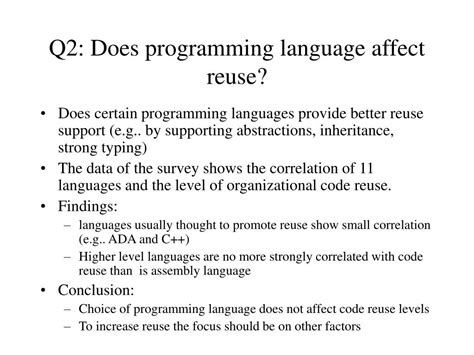 Ppt Sixteen Questions About Software Reuse Powerpoint Presentation Free Download Id3112715