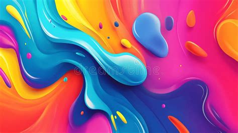 Vivid Abstract Background With Flowing Shapes And Vibrant Colors Dynamic And Modern Illustration