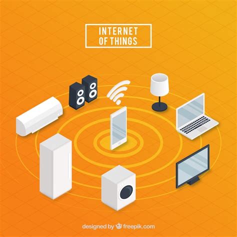 Free Vector Iot Background Design