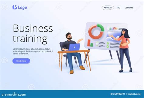 3d Business Training Or Courses Concept Can Use For Web Banner Infographics Hero Image 3d