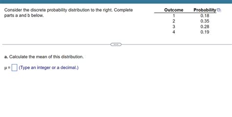 Solved Consider The Discrete Probability Distribution To The Chegg