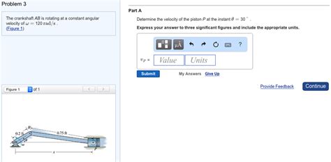 solved the crankshaft ab is rotating at a constant angular