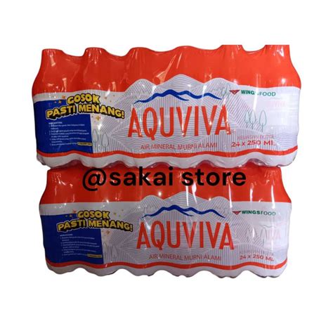 Jual Aquviva Air Mineral 1 Krat 250ml Isi 24 Botol Shopee Indonesia