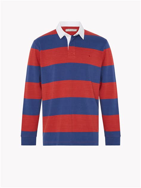 Rm Williams Tweedale Rugby Shirt Bluered