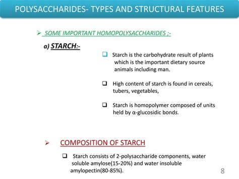 Polysaccharides Types And Structural Features Pptx