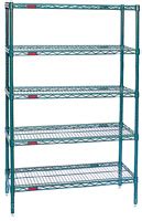 Add On Unit 5 Shelf Eaglebrite® Zinc Wire Shelving Eagle Group