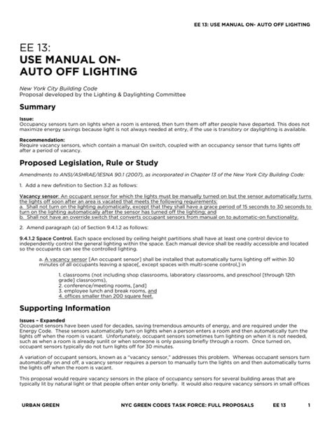 Task Force Proposal Urban Green Council