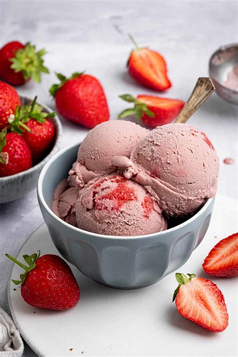 Chocolate Ice Cream And Strawberries