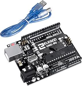 ELEGOO UNO R Controller Board Microcontroller Board With USB Cable Blue Compatible With Arduino