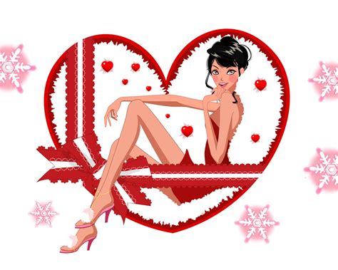 벡터 일러스트 레이 션 아름다운 소녀 눈송이 사랑의 마음 배경 화면 1280x1024 배경 화면 다운로드