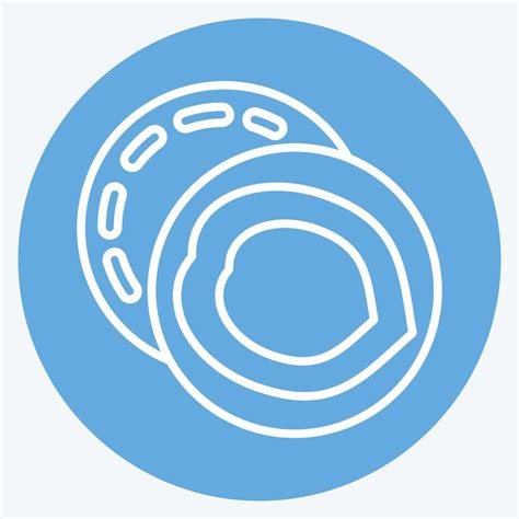 Icon Black Walnut Suitable For Nuts Symbol Blue Eyes Style Simple Design Editable Design