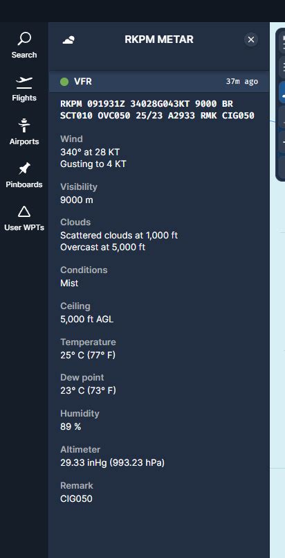 Metar Parsing Issue With Three Digit Gust General Navigraph