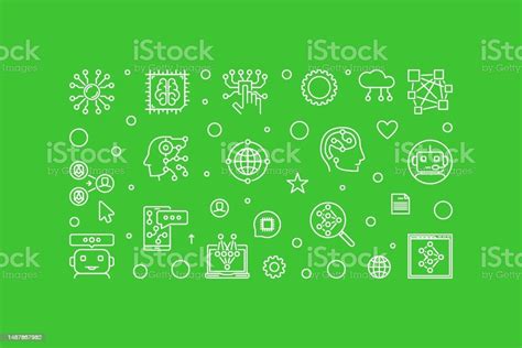 기계 학습 개요 가로 배너입니다 벡터 Ml 개념 그림 개념에 대한 스톡 벡터 아트 및 기타 이미지 개념 과학 교육 Istock