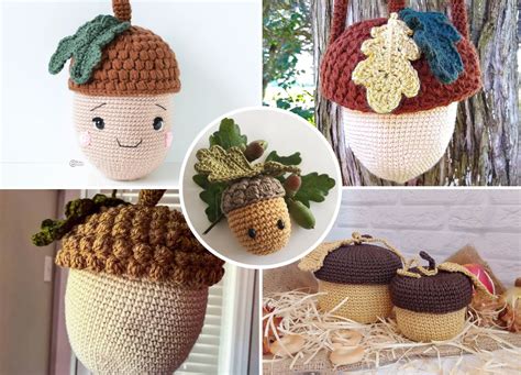 Adorable Crochet Amigurumi Acorns Free Crochet Patterns