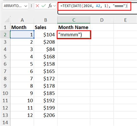 4 Ways To Convert Month Number To Name In Microsoft Excel How To Excel