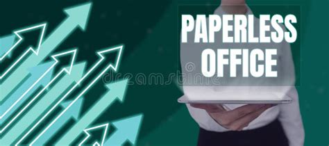 Handwriting Text Paperless Office Concept Meaning Work Environment In Which The Use Of Paper Is