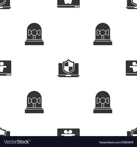 Set Browser Incognito Window Laptop Protected Vector Image