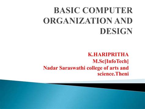 Computer Organization PPT