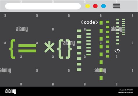Programming Code On A Browser Window Stock Vector Image Art Alamy