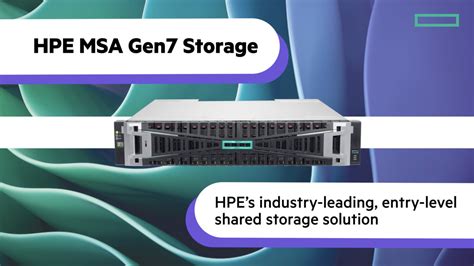 Hpe Msa Gen7 Storage Giải Pháp Lưu Trữ Hiệu Suất Cao Cho Doanh Nghiệp Smb