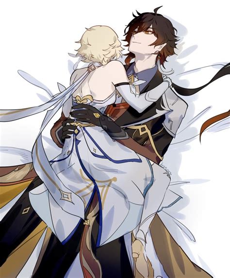 Lumine X Zhongli Anime Friendship Anime Anime Funny