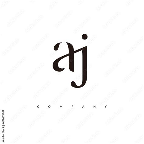 Initial Aj Logo Design Vector