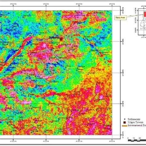 Uranium Concentration Map Of The Study Area 35 Ternary Image The