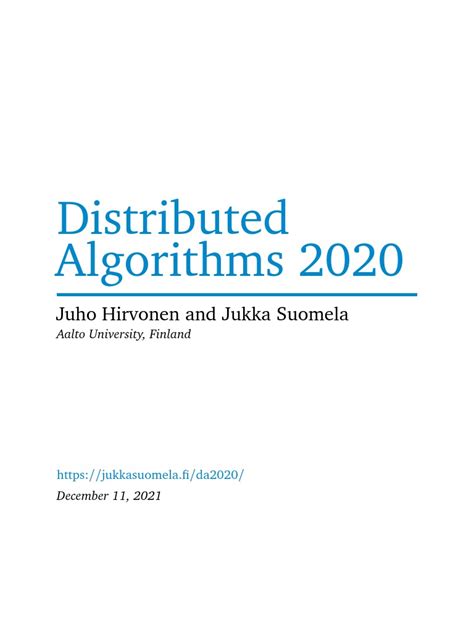 algoritmos distribuidos pdf theoretical computer science graph theory