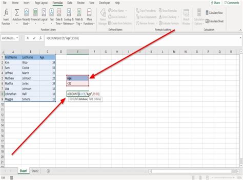 How To Use Dcount And Dcounta Function In Excel