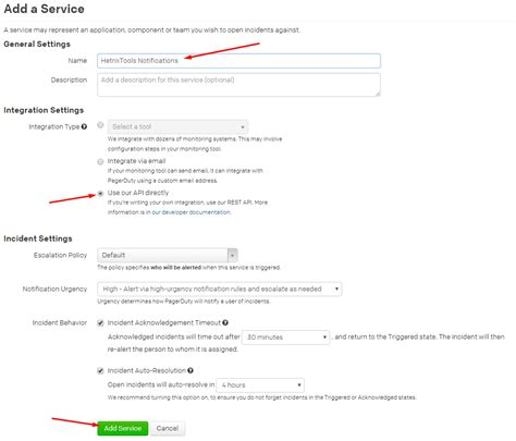 pagerduty integration hetrixtools