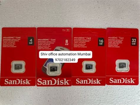 Sandisk 8gb Class 4 Memory Card At Rs 135 SanDisk Memory Cards In Mumbai ID 2853400608312