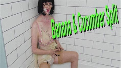 Banana And Cucumber Split The Stocking Girls Clips4sale