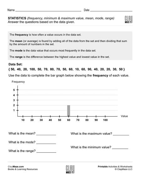 General Statistics Worksheet C Homeschool Books Math Worksheets Library
