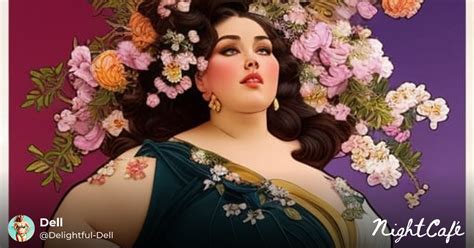 Rubenesque Woman With Flowers Hyperdetailed Digit Ai Art