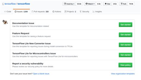 Github Issue Creation For Bugs Missing Issue Tensorflow Tensorflow GitHub