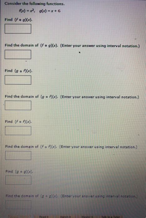 solved consider the following functions rx x2 g x x 6