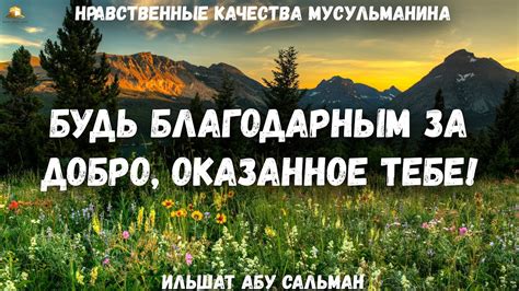 Будь благодарным за добро оказанное тебе Ильшат Абу Сальман Youtube
