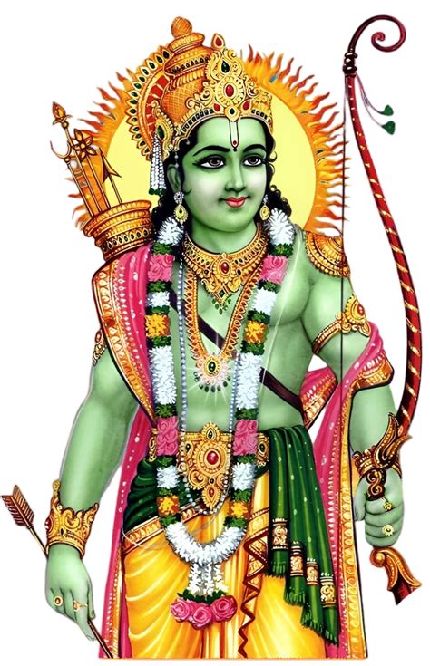 Top Ramar With Vil Standing Colourful Png