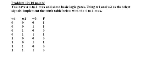 Solved Problem Points You Have A To Mux And Some Chegg Com