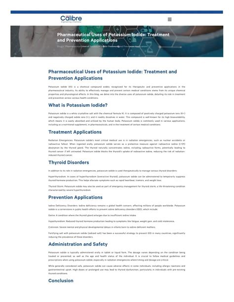 Ppt Shielding Against Radiation The Power Of Potassium Iodide