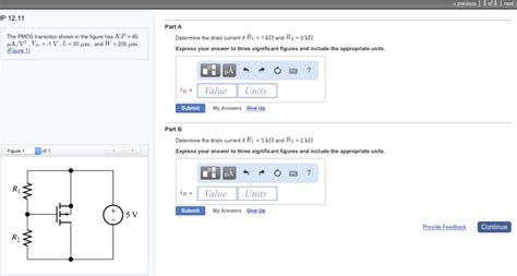 Solved « Previous 5 Of 8 Next A P 12 11 Part A The Pmos